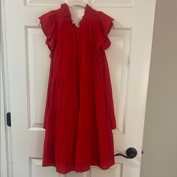 entro | Dresses | Entro Tiered Red Dress Size Small | Poshmark